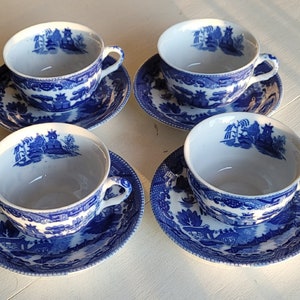 Blue Willow Cup, Vintage Blue Willow Inspired Pattern, Blue Willow Mug ...