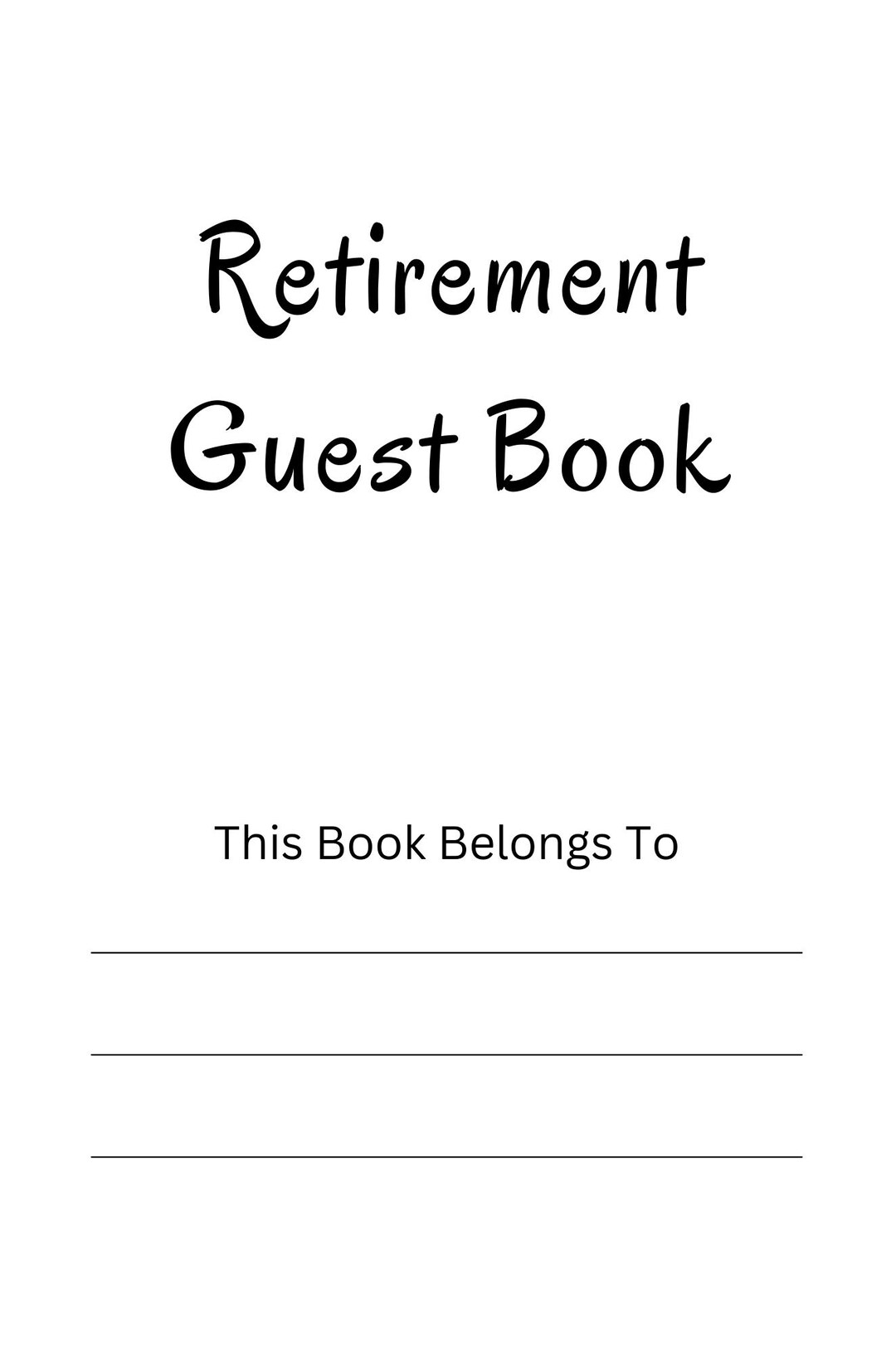 Retirement Guest Book Printable, Customizable Farewell Signing Book ...