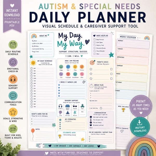 Autism Planner - Etsy UK
