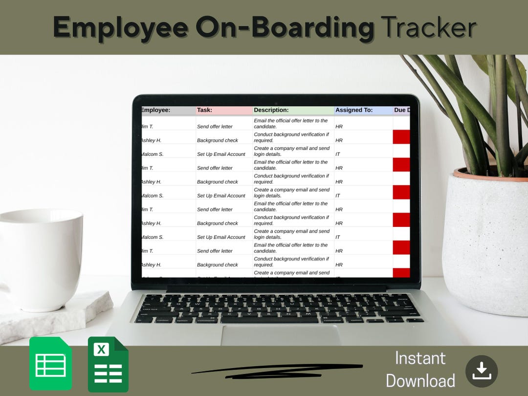 Employee On-boarding Tracker - Etsy