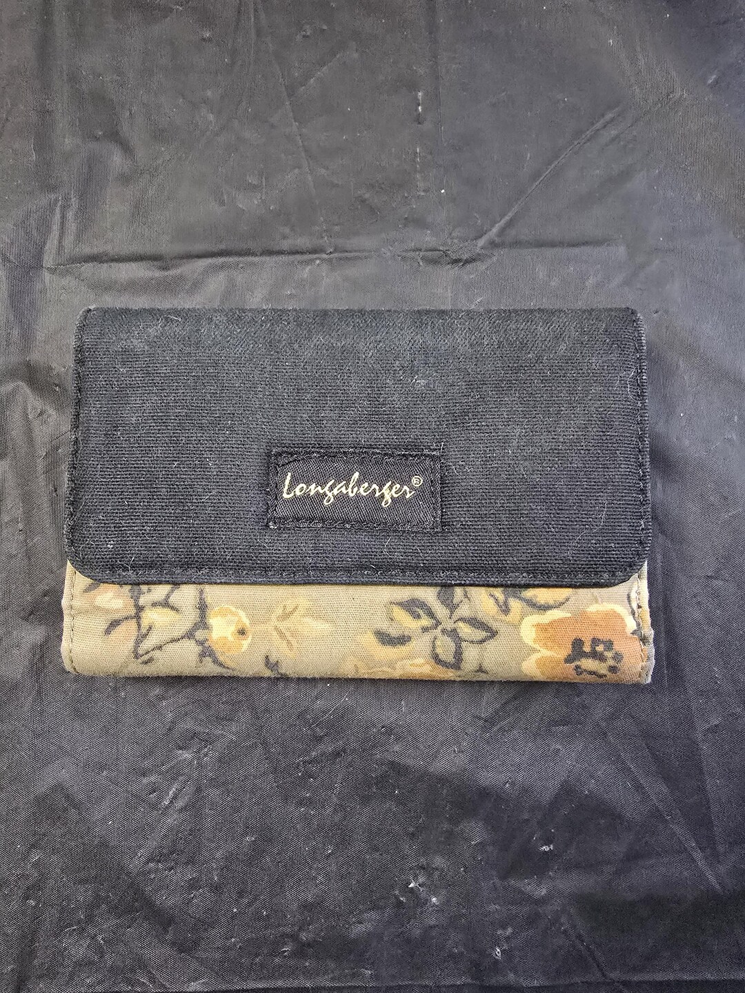 Longaberger Ladies Wallet Billfold Khaki Floral & Black - Etsy