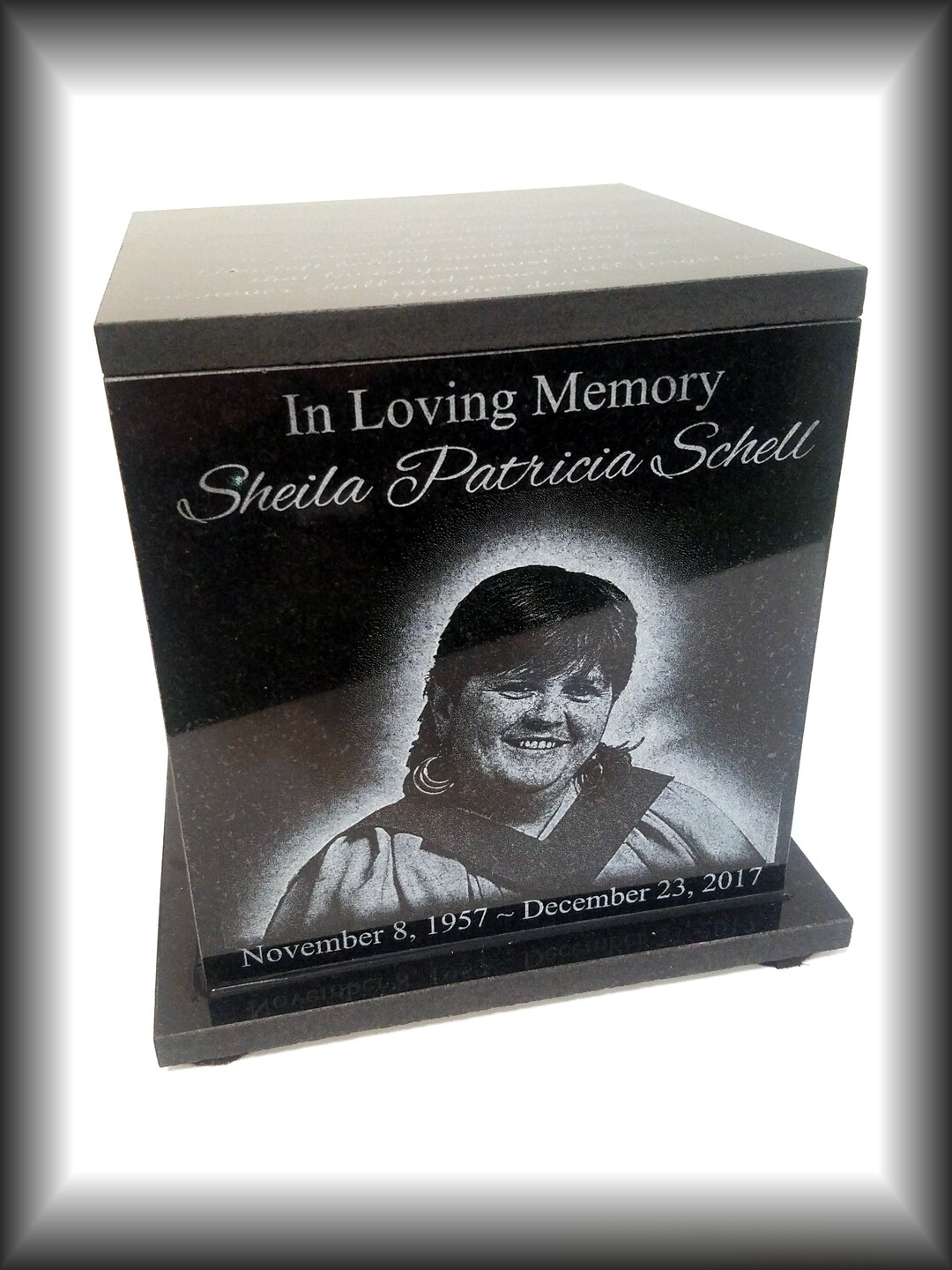 Handmade Granite Urn Personalized With Your Pictures Cremation Urns ...