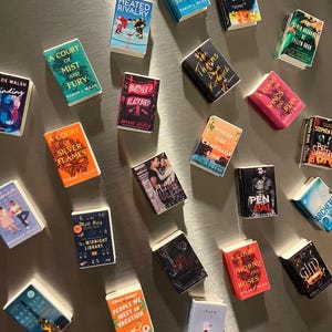 Mini Book Magnets: Book Lover Fridge Decor - Choose Your Titles From ...