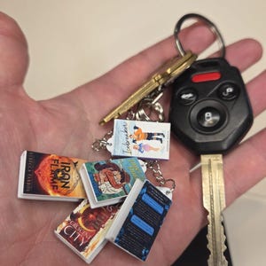 Custom Mini Book Keychain: Personalized Book Cover, Literary Gift - Etsy
