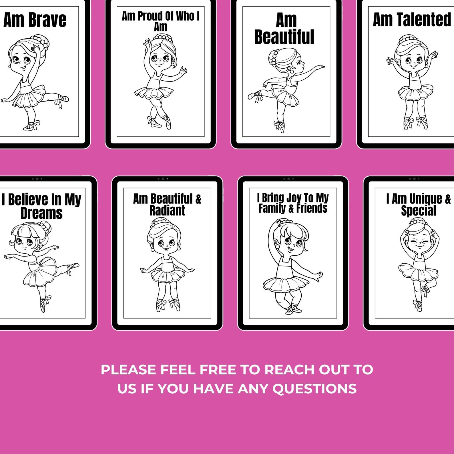 Kids Affirmation Coloring Book PLR – Editable Printable PDF | Positive ...