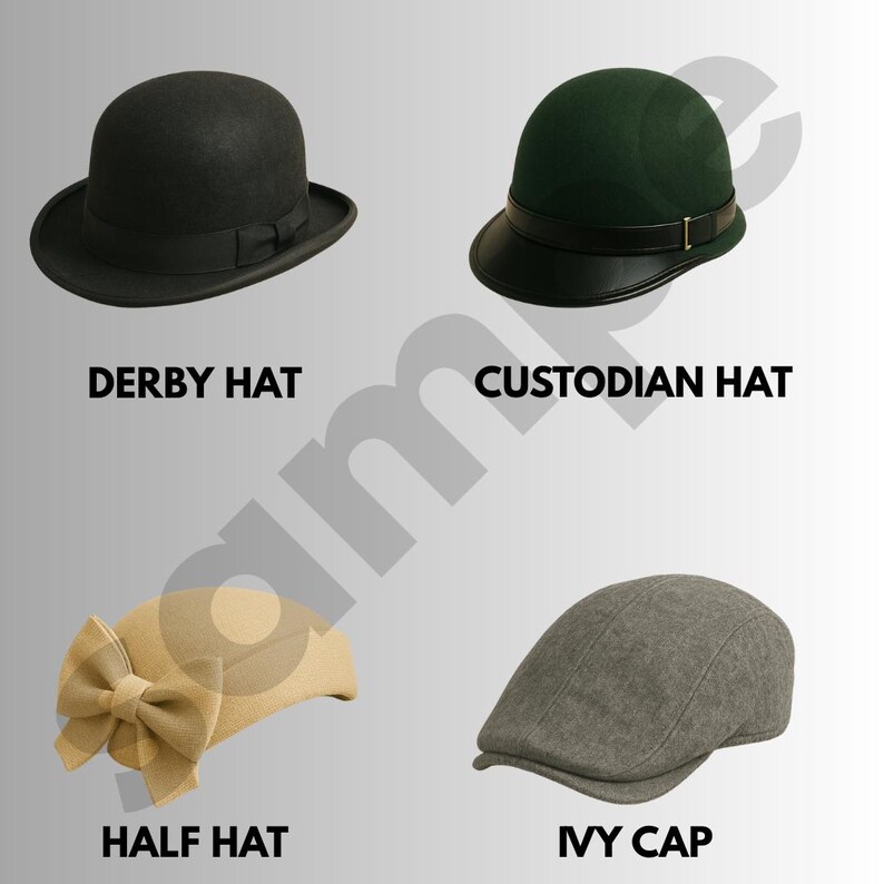 Hat Types Illustrated Guide - 1 Page Digital Download - Educational Hat ...