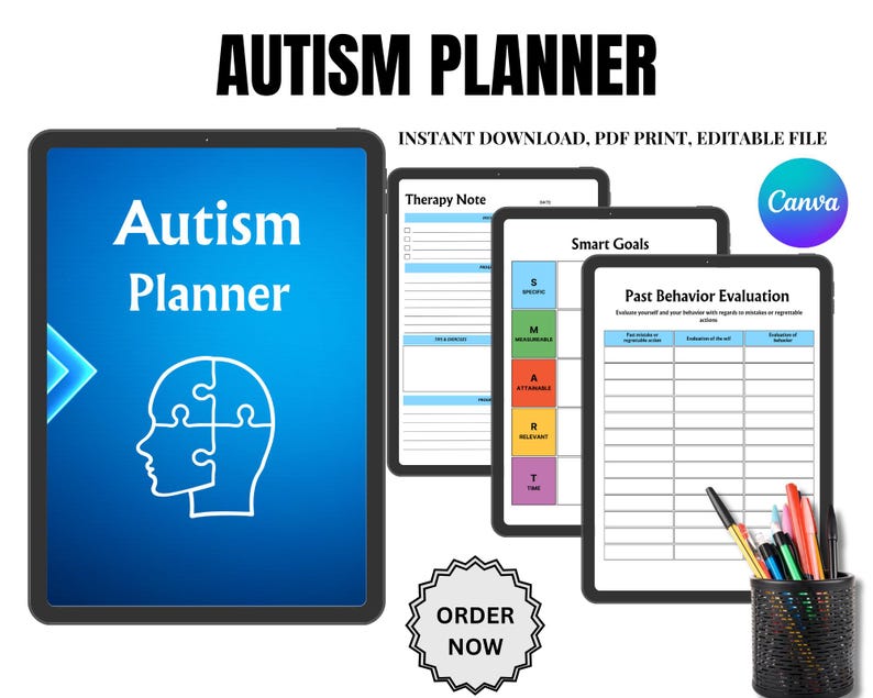 Autism Planner Printable | Autism Binder | Special Needs Child Planner ...