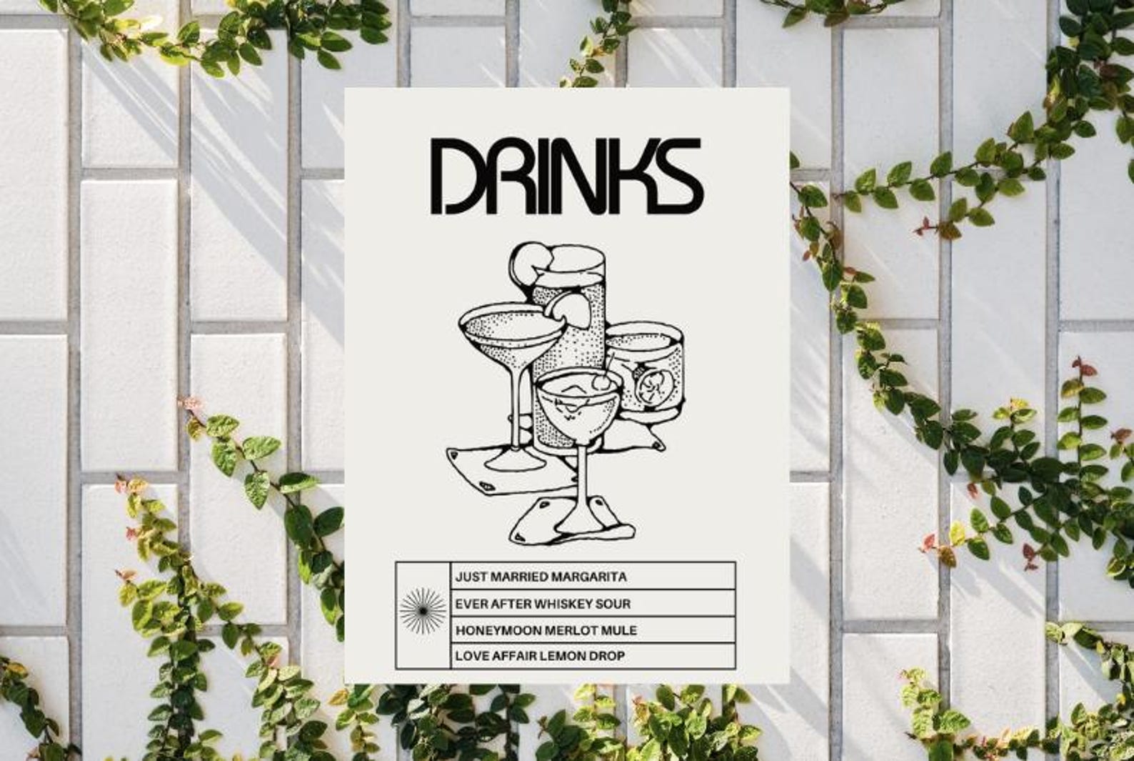 Wedding Signature Cocktail Menu, Custom Bar Sign, Personalized Drink ...