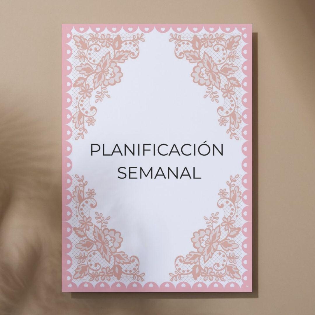 Printable Pink Border Weekly Planner - Etsy