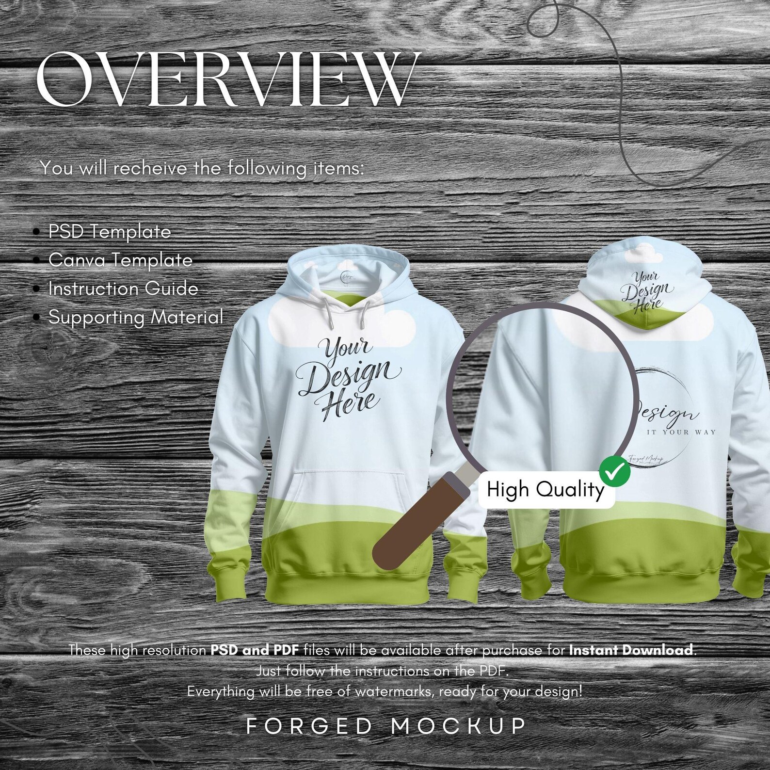 Gildan Drag and Drop Mockup for Canva + Photoshop PSD Template, Fully ...