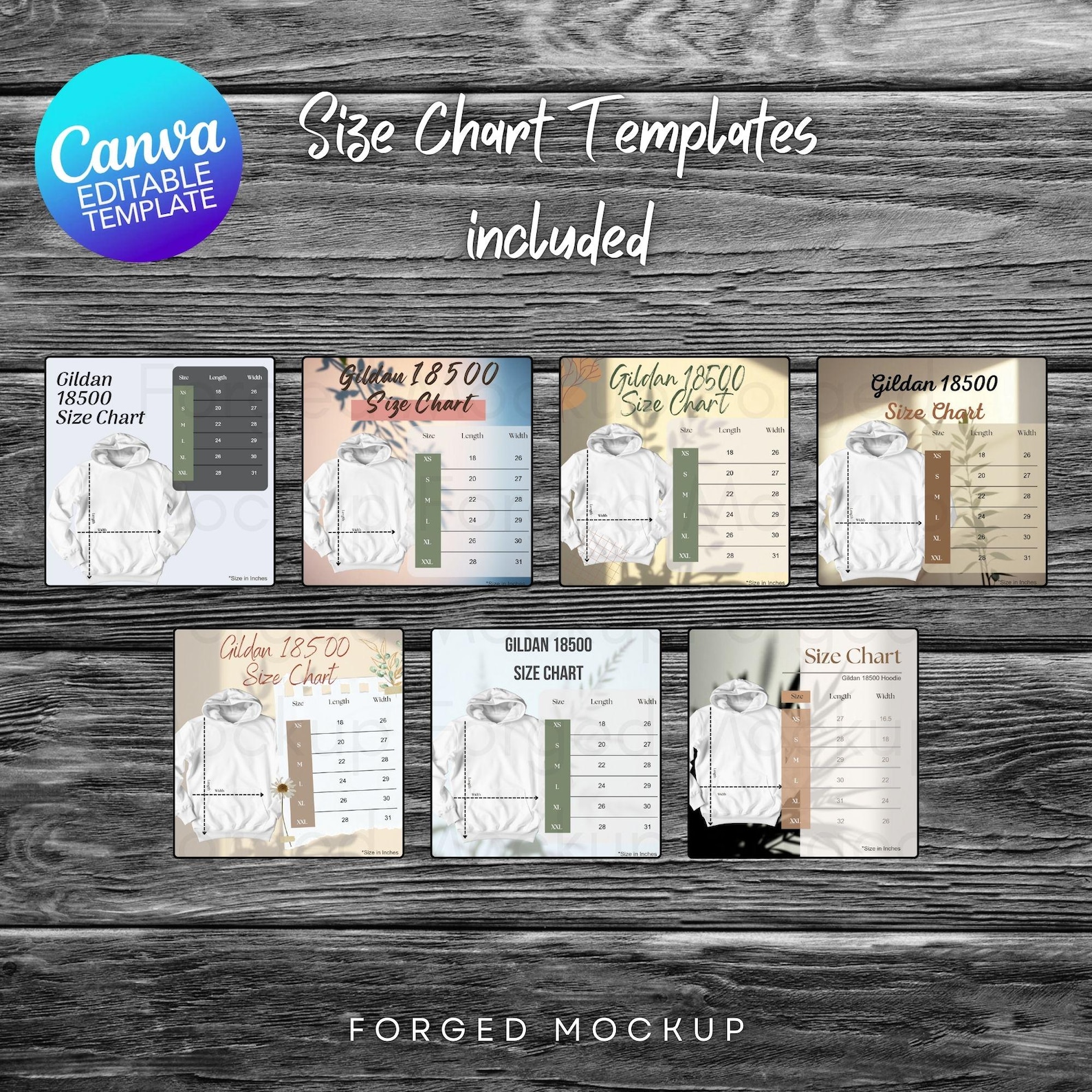 Gildan Drag and Drop Mockup for Canva + Photoshop PSD Template, Fully ...