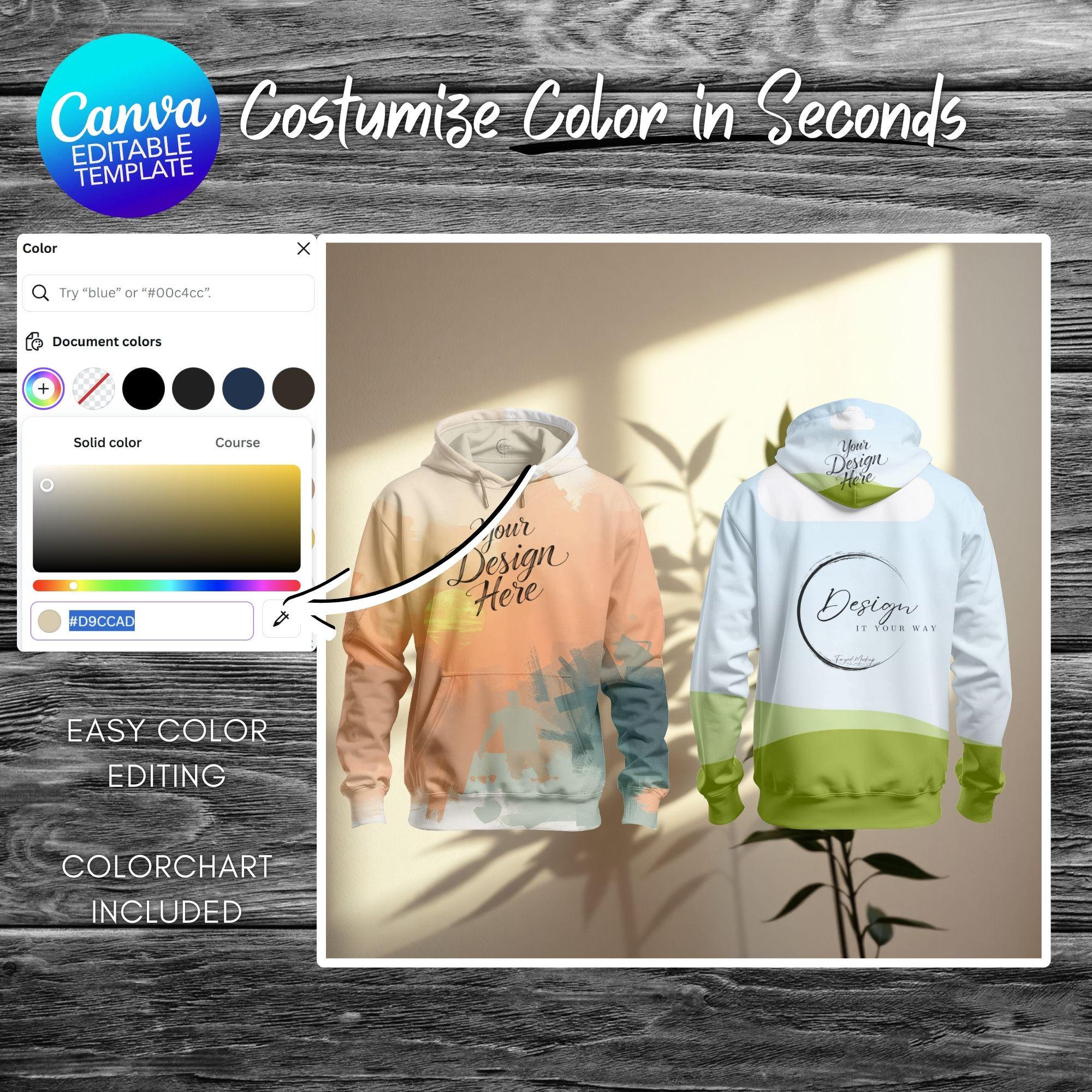Gildan Drag and Drop Mockup for Canva + Photoshop PSD Template, Fully ...