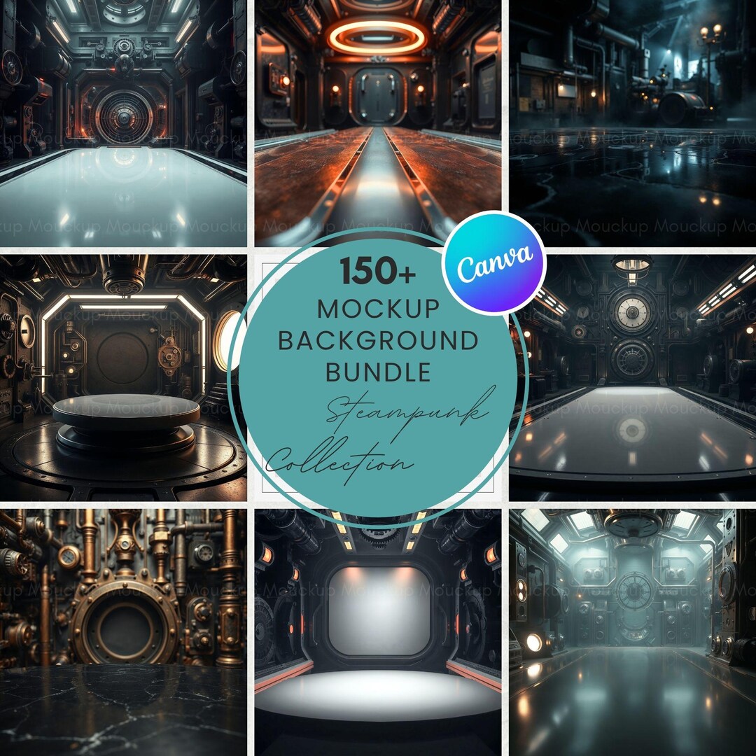 Steampunk Backgrounds – 150+ Vintage Industrial Jpgs (canva) - Etsy
