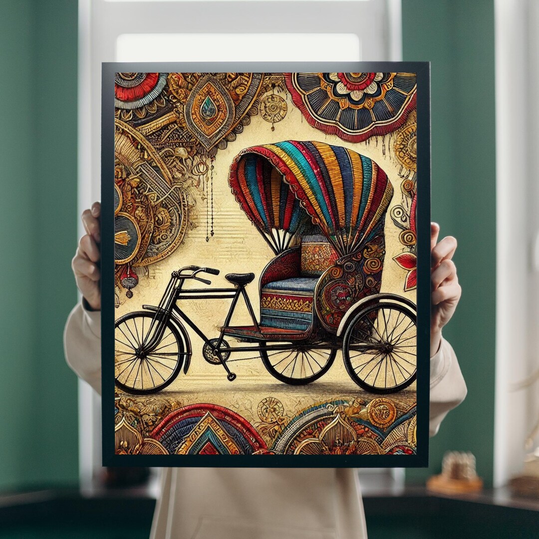 Rickshaw Embroidery Art, Rickshaw Wall Art, Wall Decor, Wall Art ...