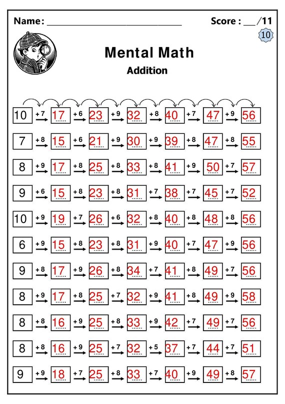 Mental Maths Worksheets Grade 6