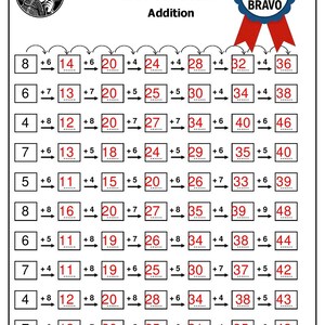 1st & 2nd Grade Mental Math Hard Addition Worksheets Bundle – 10 ...