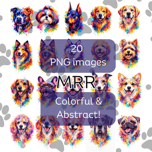 Dog Abstract Art - Etsy UK