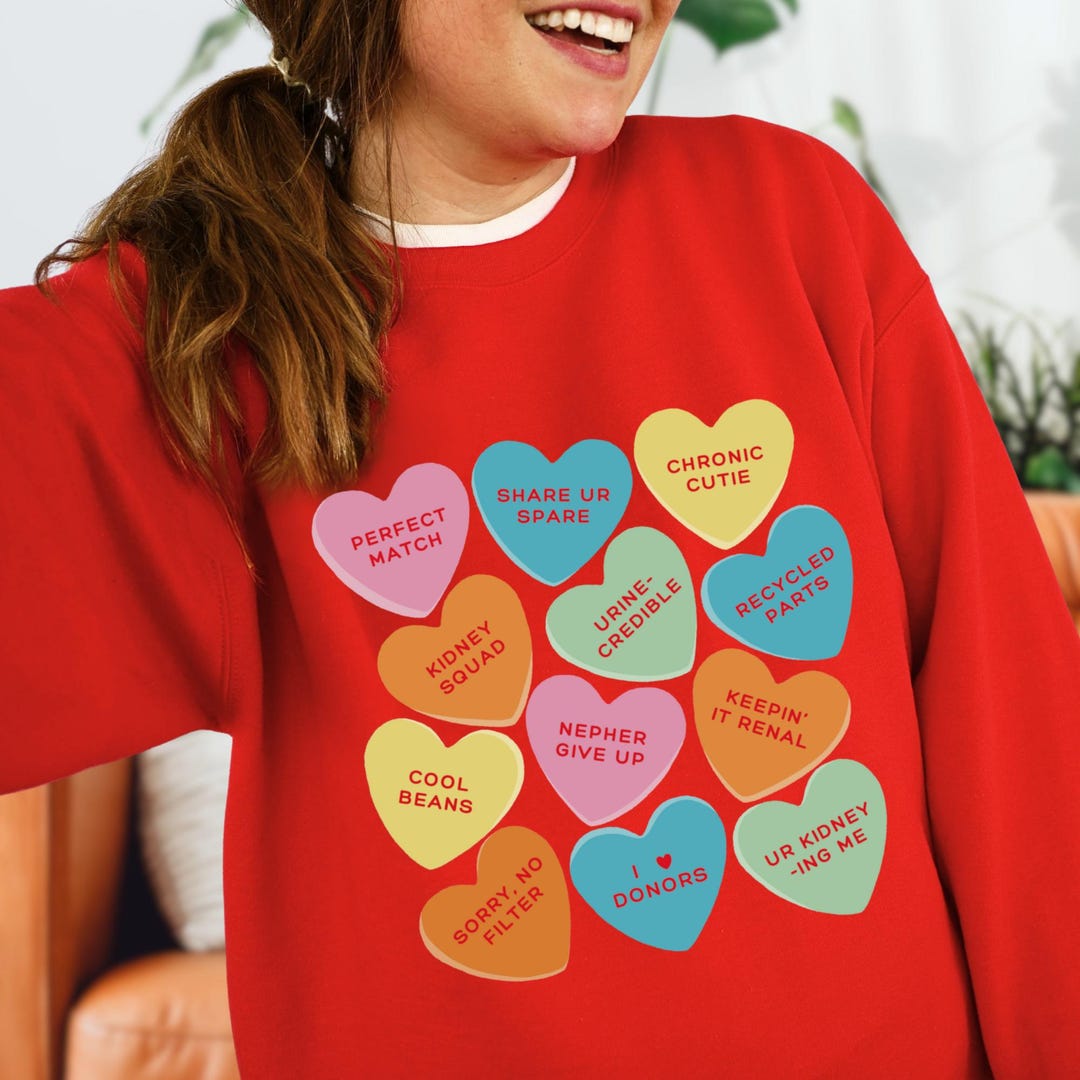 Candy Hearts Humor Kidney Disease Valentine's Crew Transplant Warrior ...