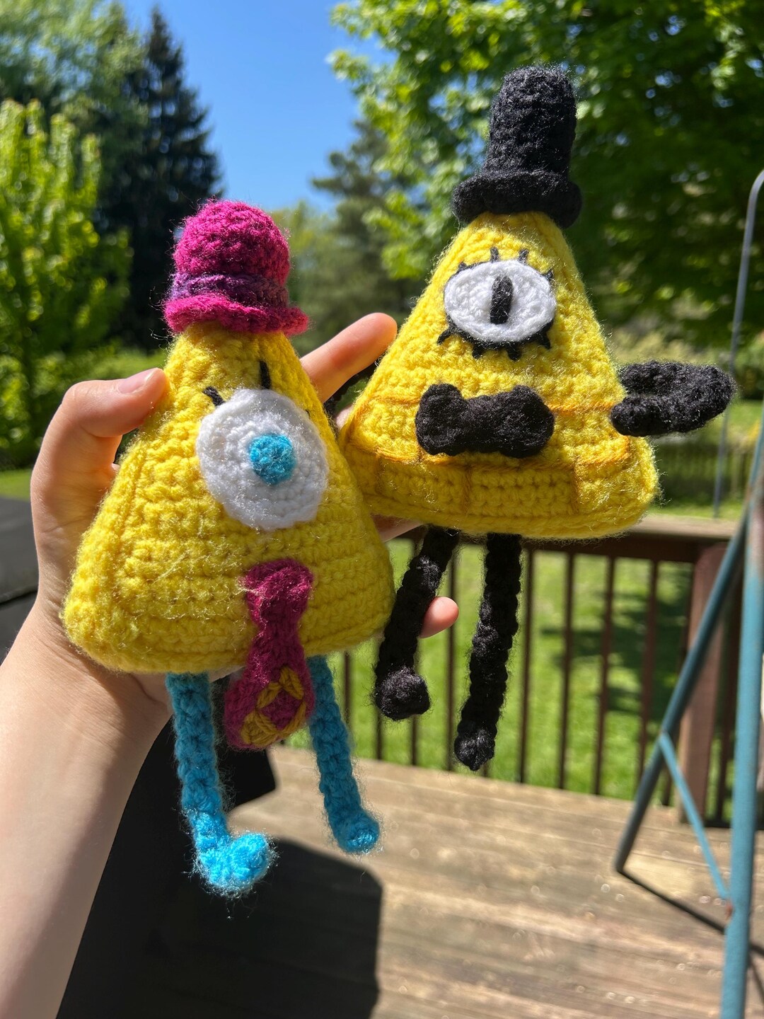 Gravity Falls Bill Cipher & Pyramid Steve Plushies - Etsy