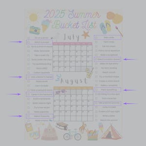 2025 Summer Bucket List Printable | Editable PDF | Fun Family and Kids ...