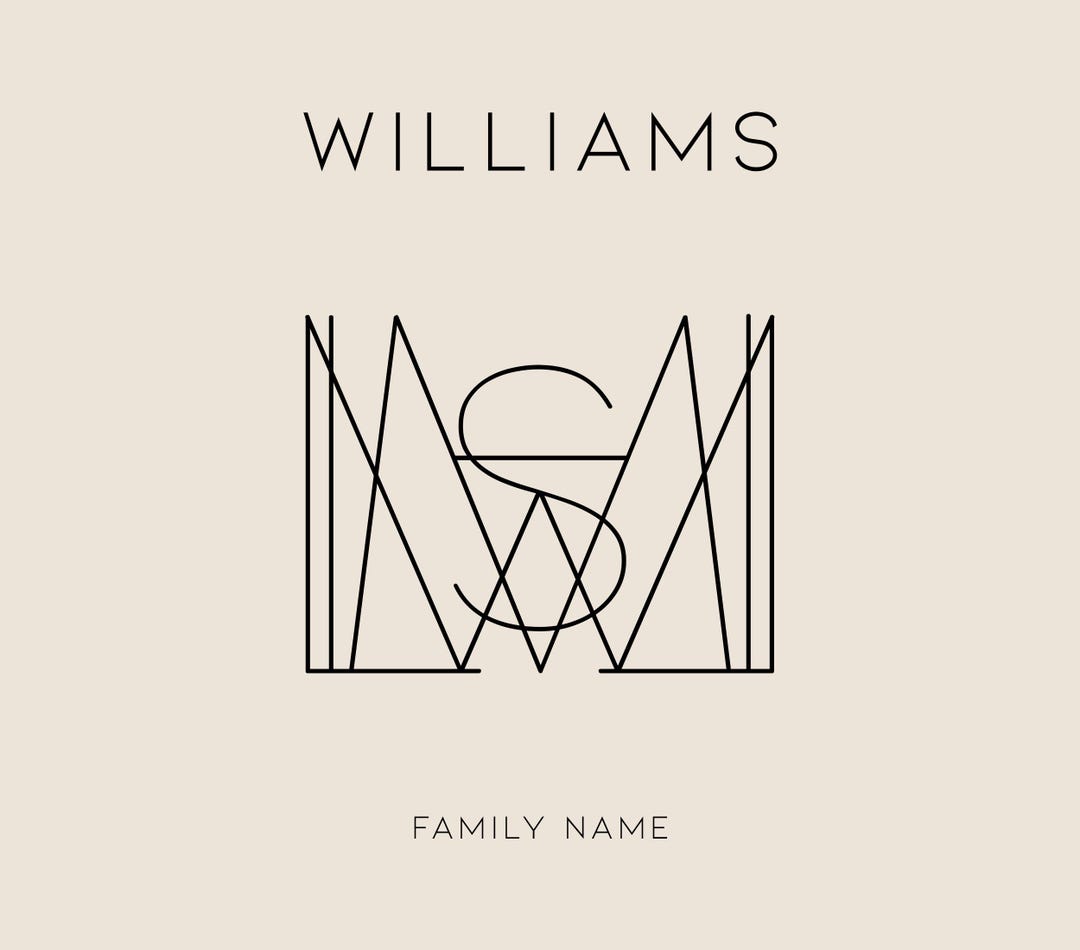 Family Name Logo for Tattoo Minimalist Logo Letter Logo Monogram Logo ...