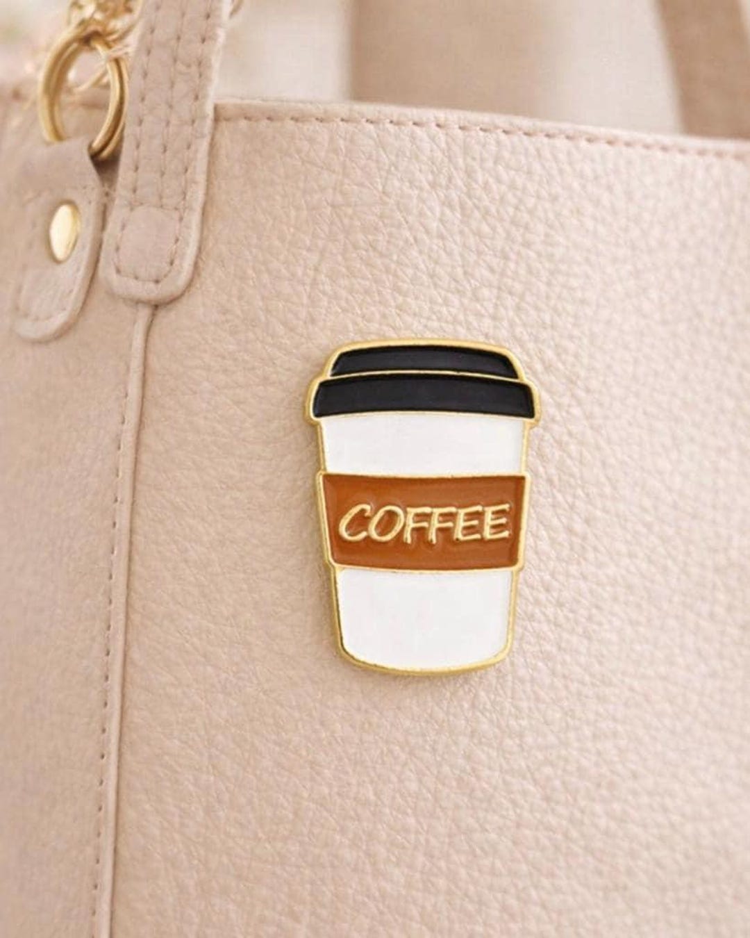 Gold-tone Coffee Cup Enamel Pin – Minimalist Coffee Lover Gift - Etsy