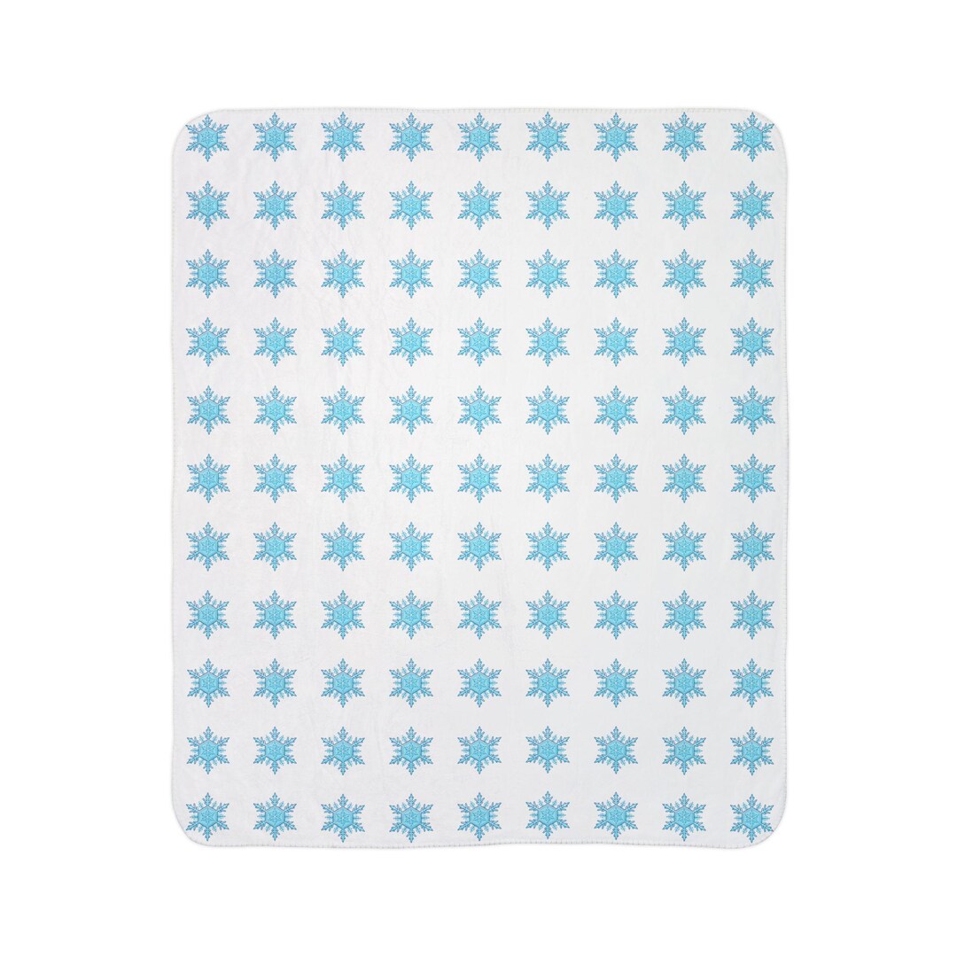 Snowflake Pattern Fleece Sherpa Blanket – Cozy Winter Throw - Etsy