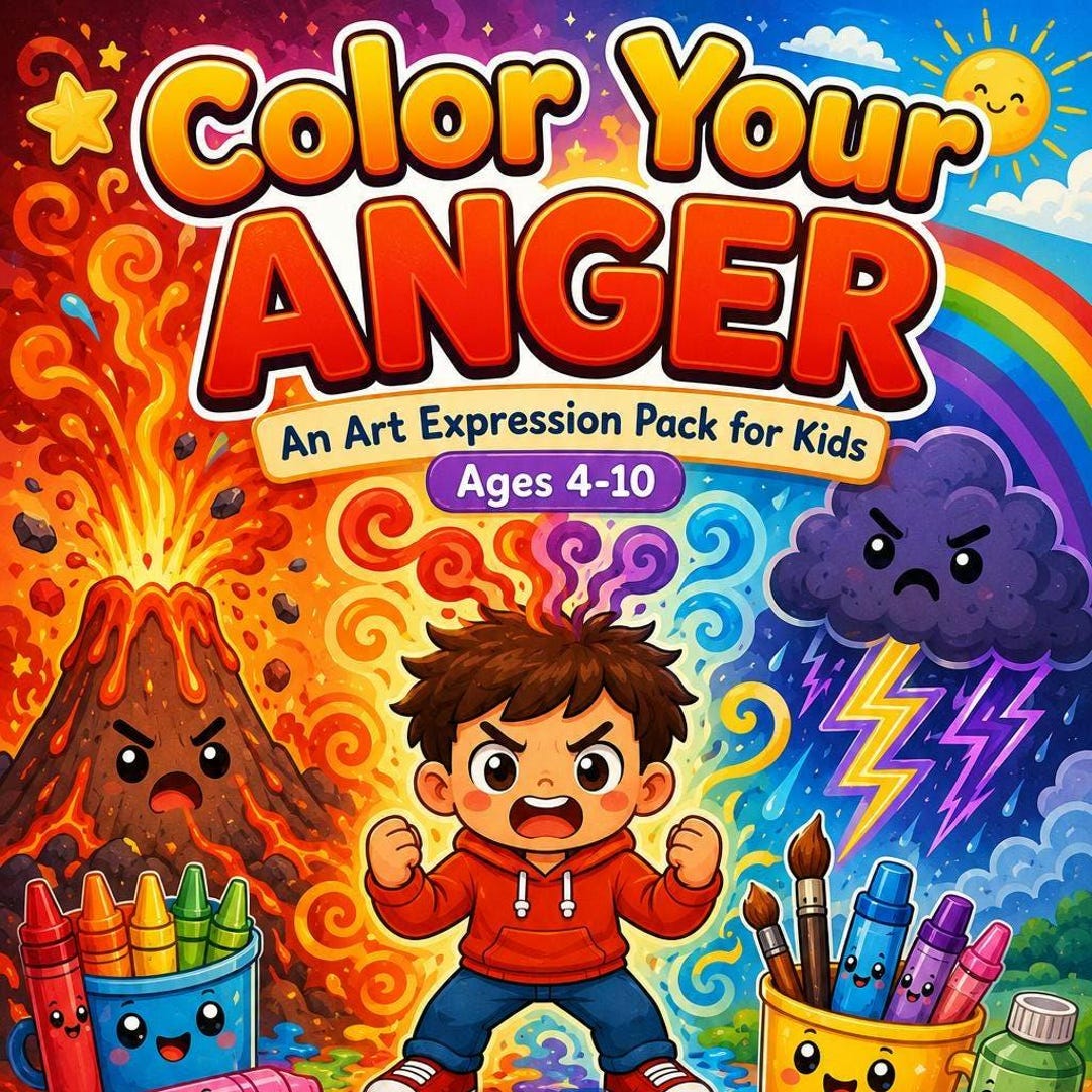 Anger Management Activity Pack for Kids | SEL Coloring Pages Calm Down ...