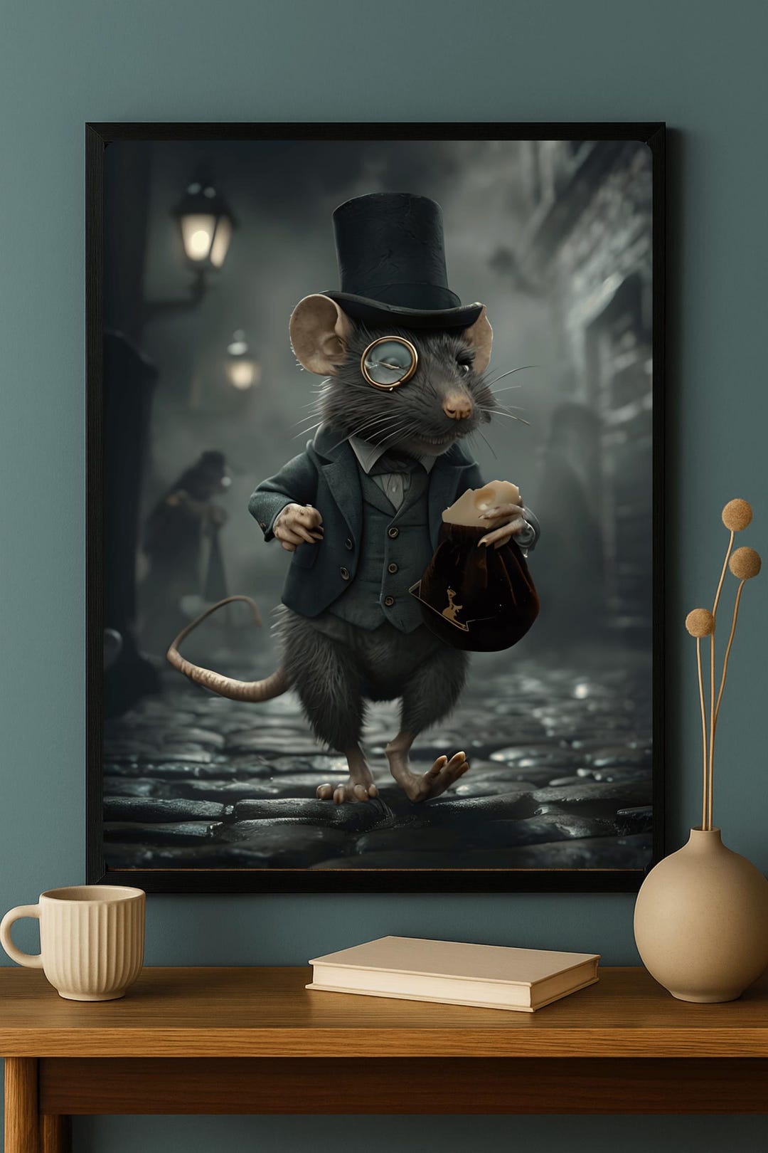 Gentleman Thief Rat Poster – Dapper Gothic Rodent Wall Art, Printable ...