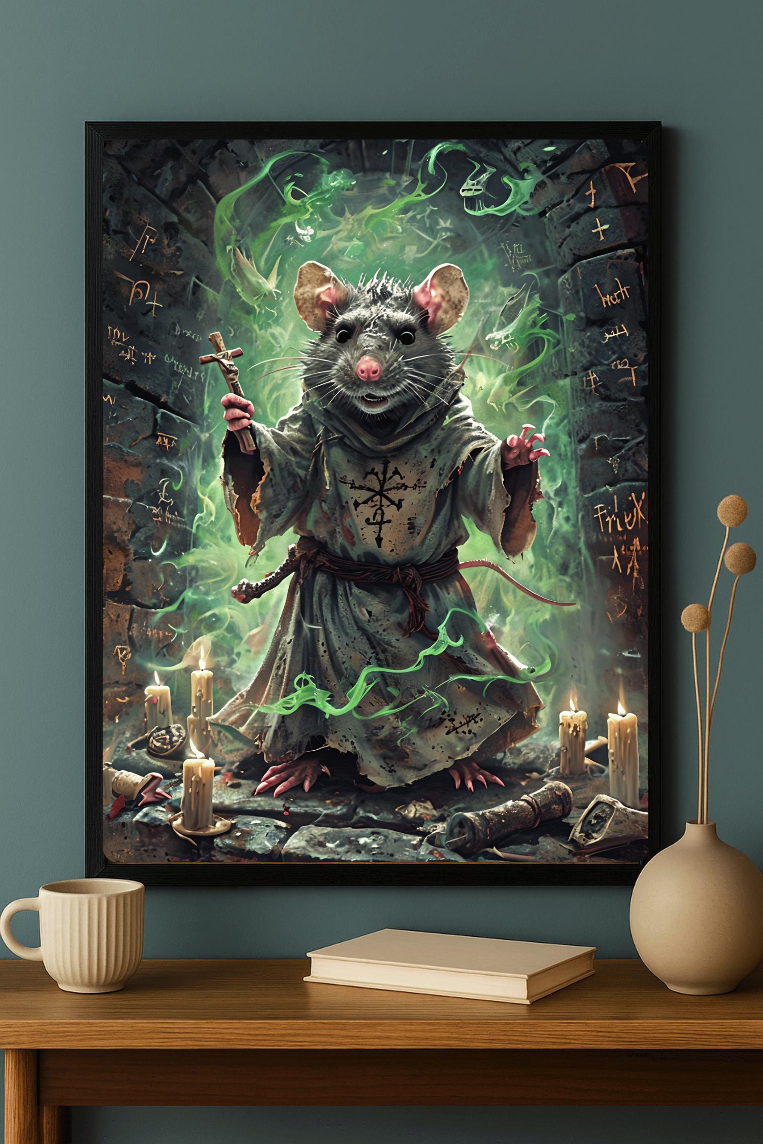 Cyberpunk Rat Poster – Digital Hacker Rodent Wall Art, Funny Printable ...