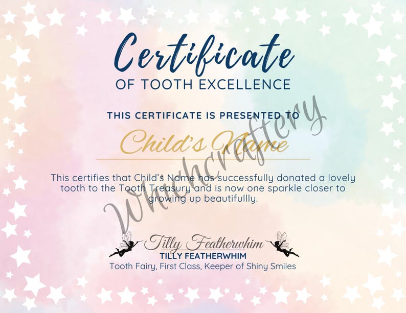Tooth Fairy Letter, Certificate, and Headshot – Personalized Digital ...
