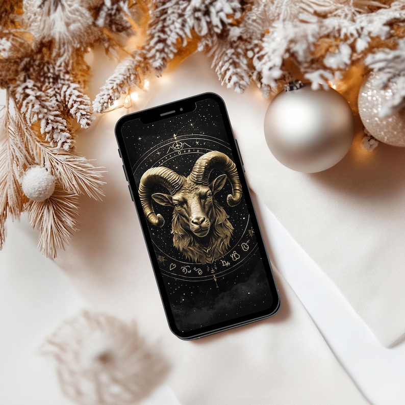 Cell Phone Wallpaper Aries Zodiac – Celestial Astrology Lock Screen ...