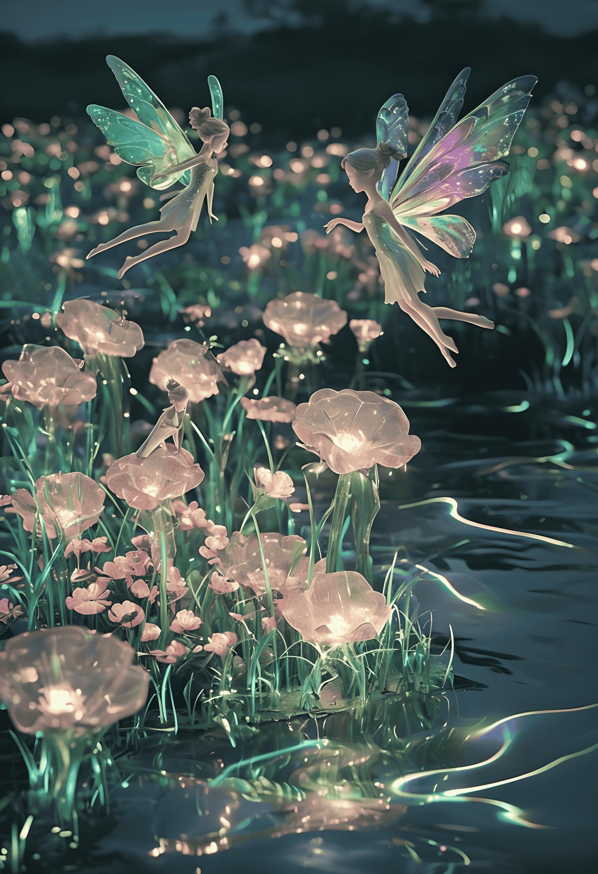 Fairy Dreamscape Art Prints: Enchanted Forest, Mystical Garden (digital ...