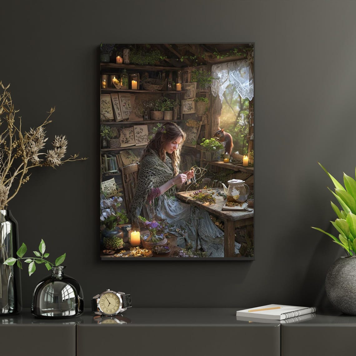 Cottage Witch Digital Poster | Herbal Witch Wall Art | Cozy Nature ...