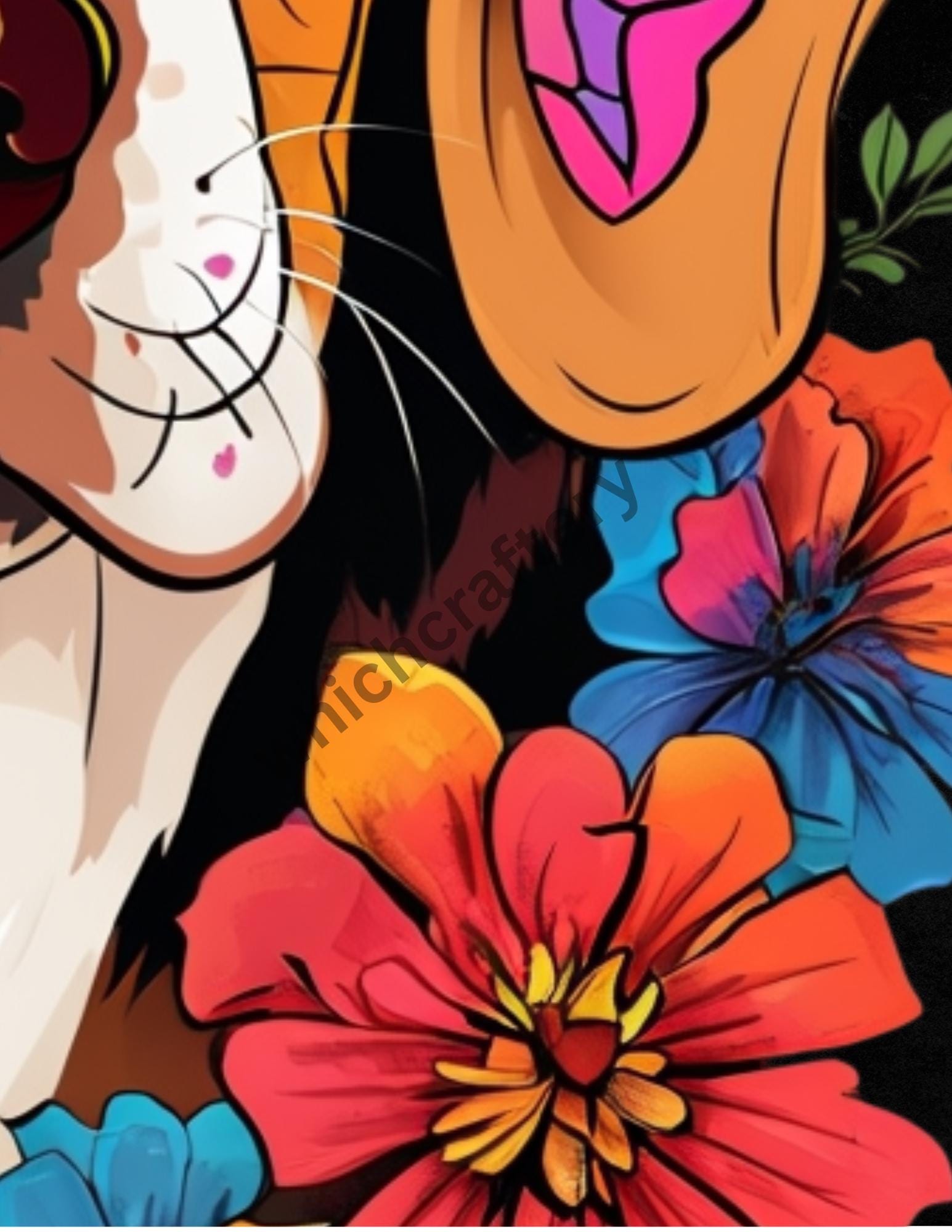 Sugar Skull Beagle Printable Wall Art | Day of the Dead Decor | Beagle ...