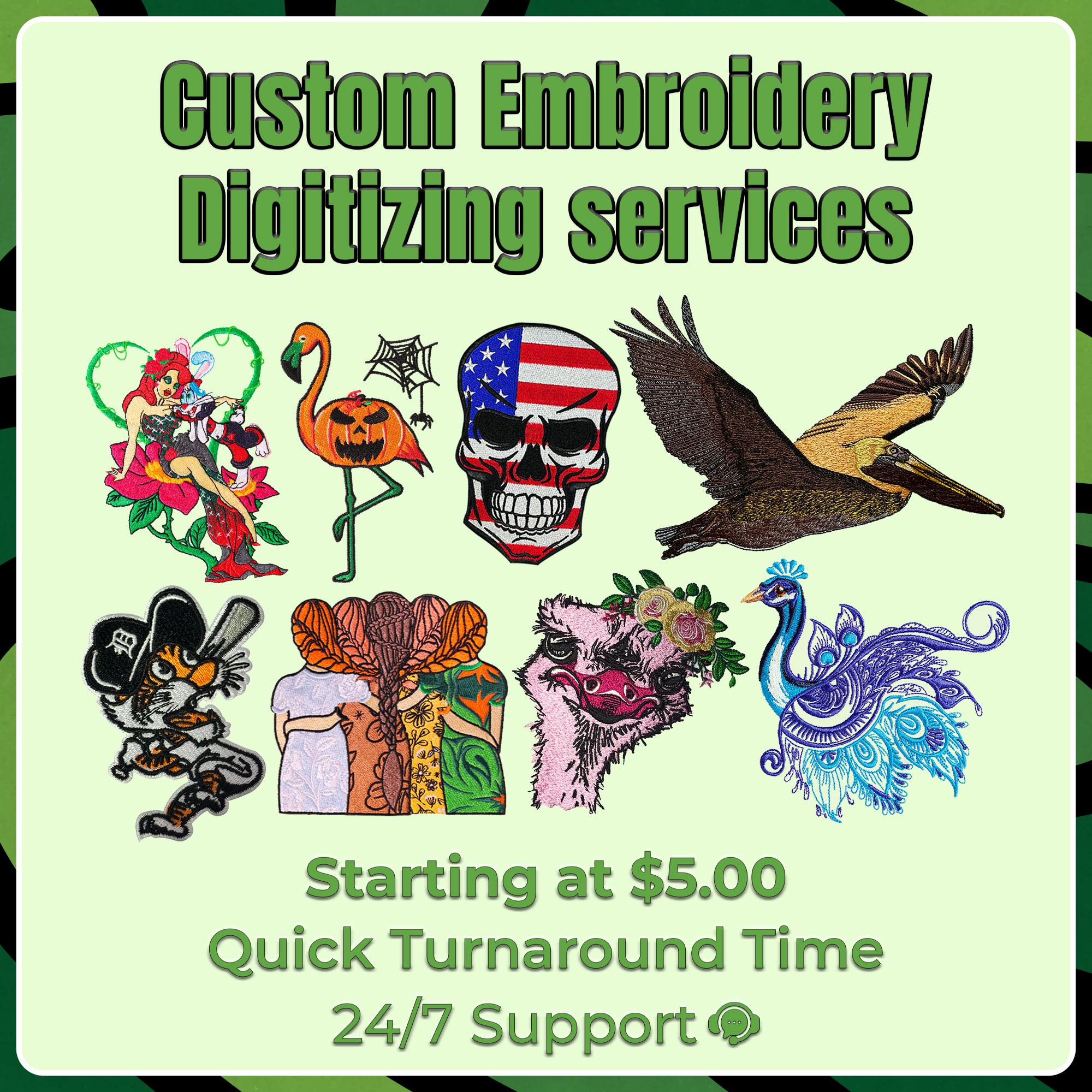 2025 Custom Embroidery Digitizing, Monogram PES DST, Summer Logo ...