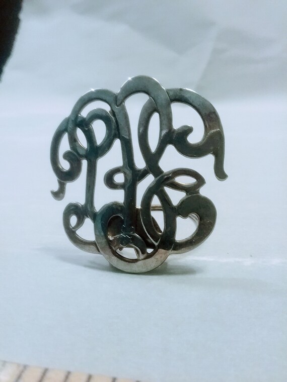Monogram Scarf Brooch Clip - Gem