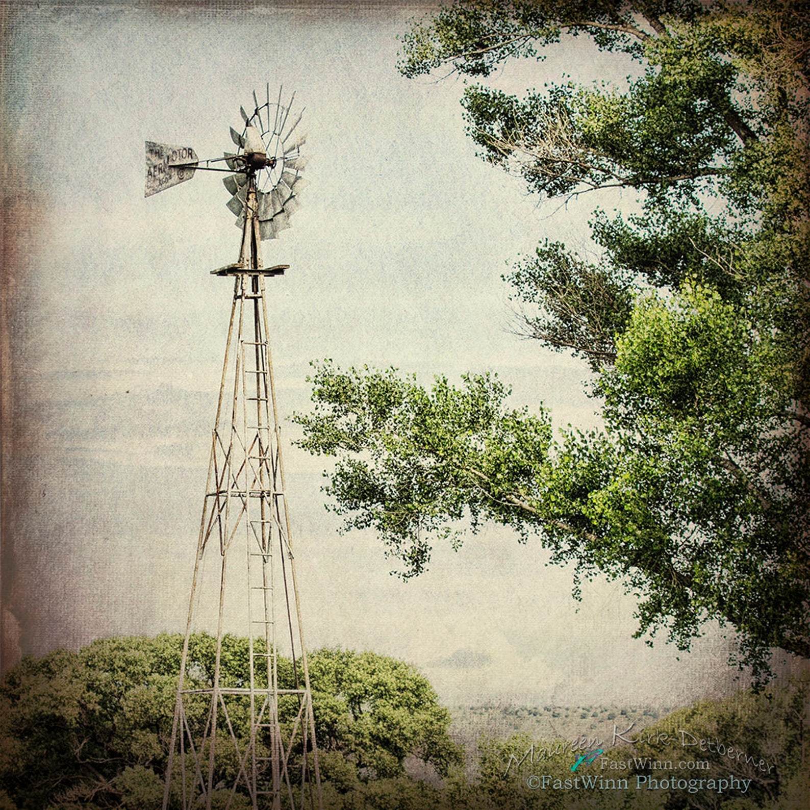 Windmill Decor Rustic Wall Art Photo in Sepia Western Decor - Etsy