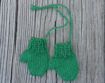 Tiny Mitten Xmas Ornament Miniature Knit Mitten Ready to Hang - Etsy