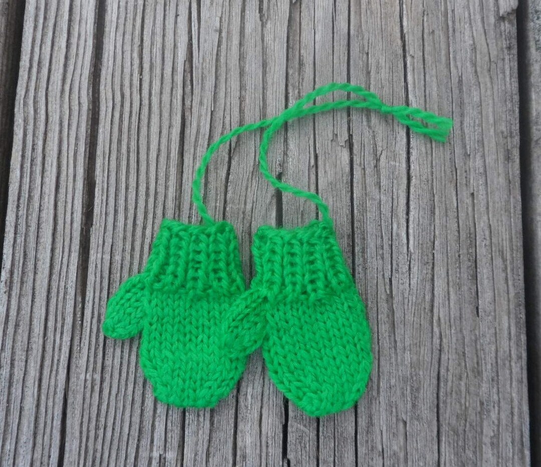 Miniature Mitten Ornament Bright Green 1 1/2" X 1" - Etsy