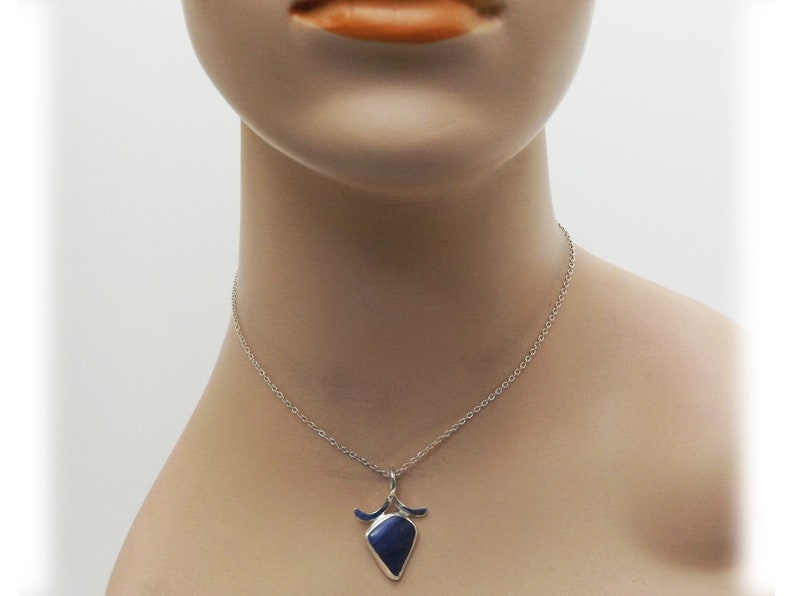 Leland Bluestone Pendant Set in Sterling Silver Lbse3631 - Etsy