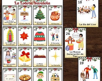 Christmas Loteria Game, Mexican Family Game (digital Download) - Etsy