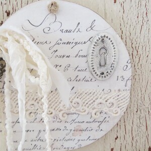Hanging Wood Heart Shabby Chic Vintage French Script Wall Art. French ...
