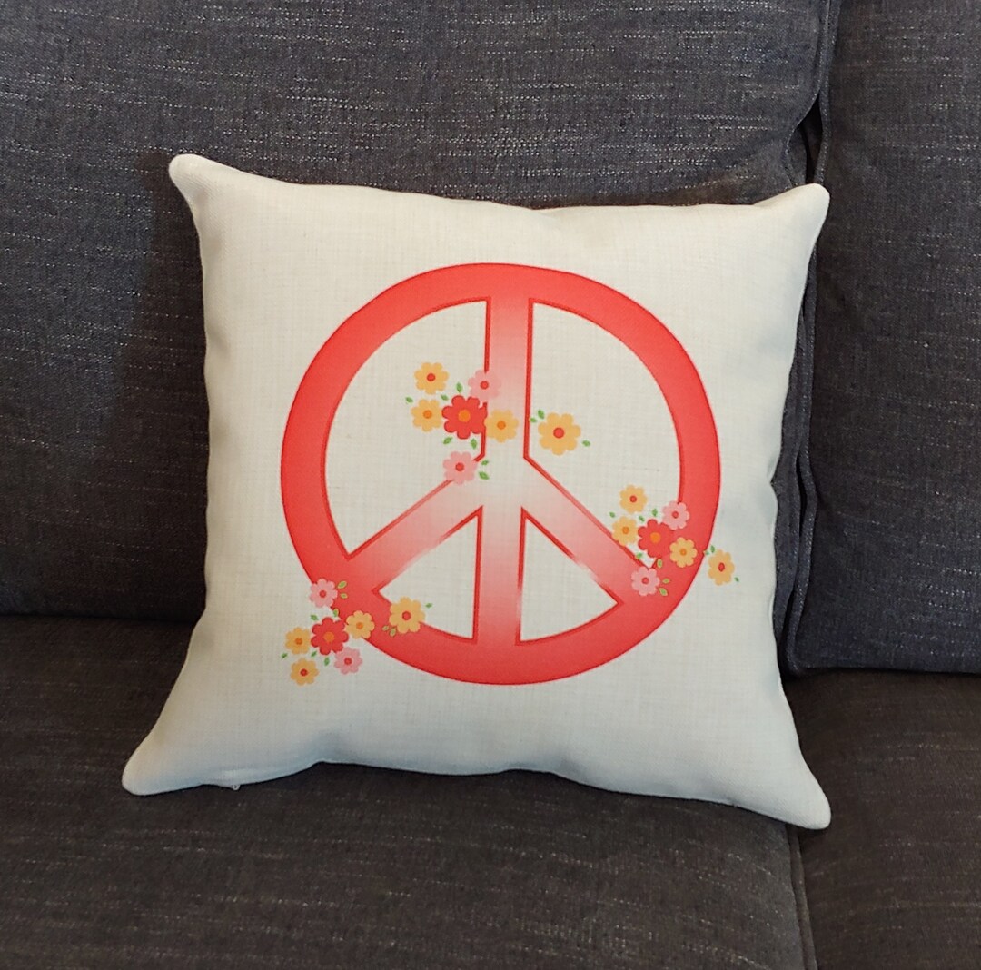 Peace Sign Decorative Pillow - Etsy.de