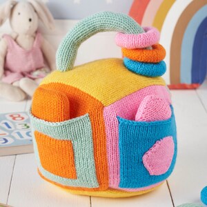 Play Puzzler Cube Shape Sorter Baby Toy Knitting Pattern by Amanda ...