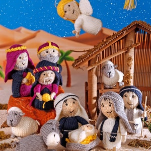 On a Starry Night Nativity Set Scene Knitting Pattern PDF Digital ...
