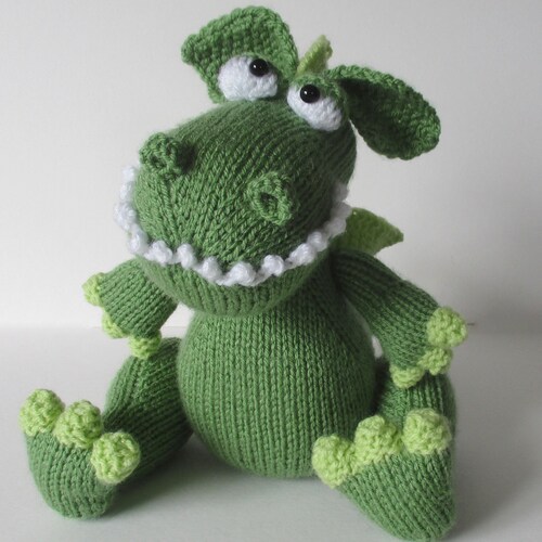 Griff the Dragon Toy Knitting Pattern - Etsy
