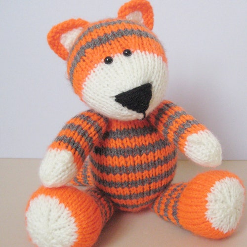 BENGAL TIGER Toy Knitting Pattern by Georgina Manvell - Etsy UK