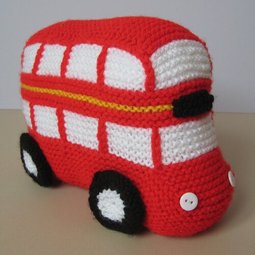 London Bus Cushion Knitting Pattern - Etsy