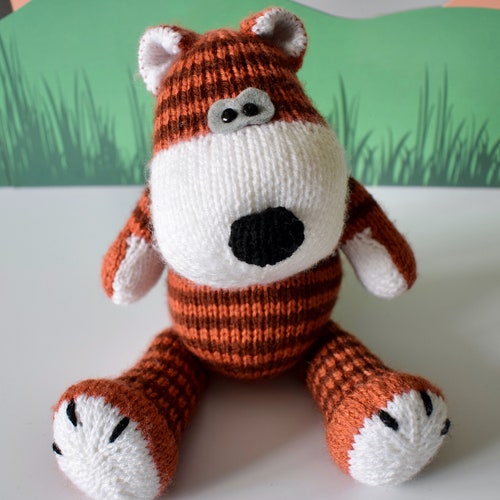 Toby the Tiger Toy Knitting Pattern - Etsy